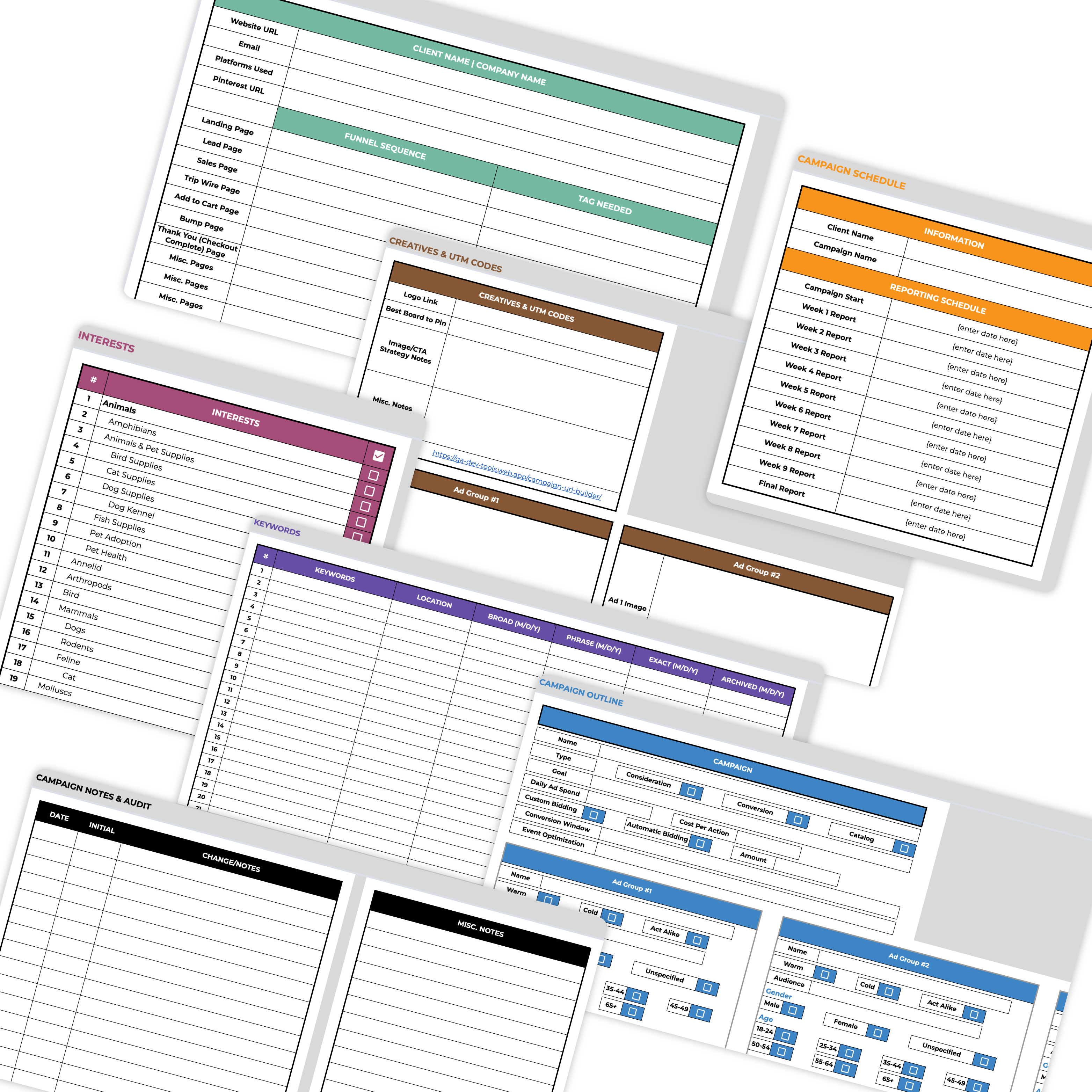 Pinterest Advertising Spreadsheet – Simple Pin Shop